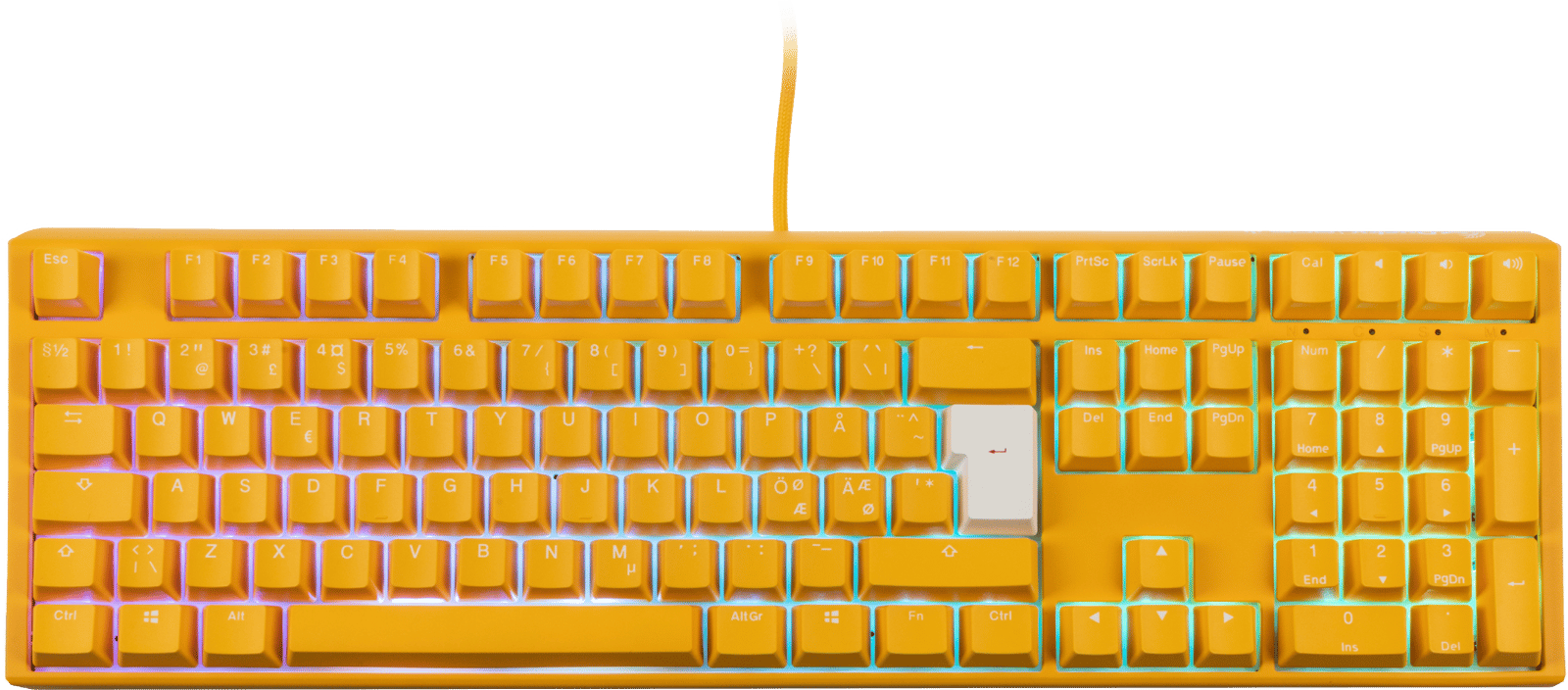 Ducky - One 3 Yellow Ducky MX Brown Fullsize - Inet.se