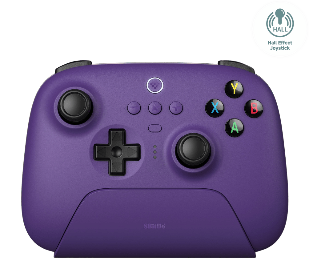 8bitdo Ultimate Pad 2,4g Trådlös Lila - Hall Effect - Inet.se