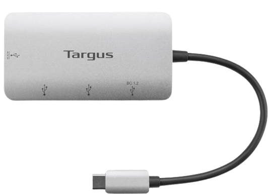 Targus USB-C-adapter 100W PD 4 portar Silver - Inet.se