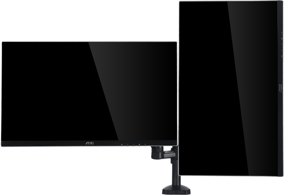 AOC AD110D0 Gas Spring Dual Monitor Arm - Inet.se