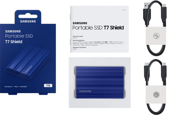 Samsung T7 Shield 1TB Blå - Inet.se