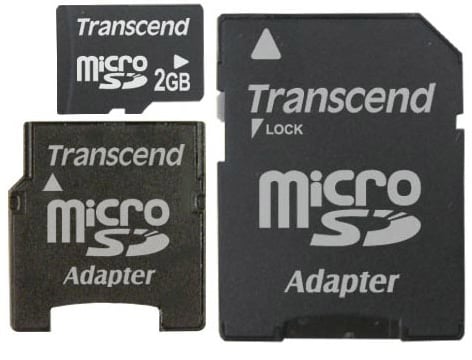 Transcend Micro SDCard 2GB inkl. 2 adapters - Inet.se