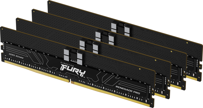 Kingston 128GB (4x32GB) DDR5 4800MHz CL36 FURY Renegade Pro ECC XMP 3.0 - Inet.se