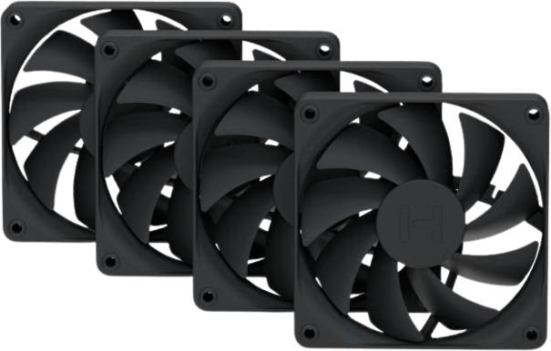 Hyte FA12 Pitch Black 4-pack - Inet.se