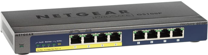 Netgear ProSafe GS108P 100/1000 8p PoE - Inet.se