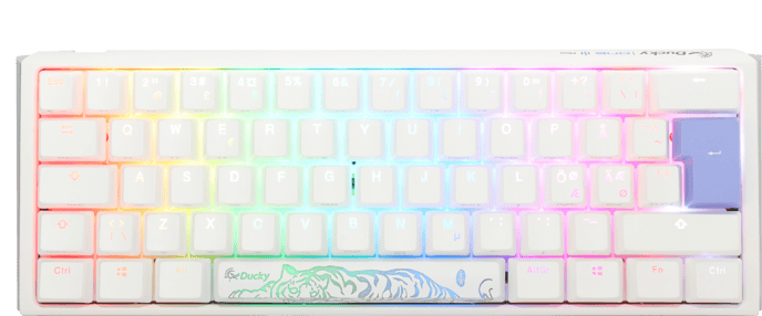 Ducky - One 3 Classic Pure White Mini 60% Cherry Silver - Inet.se