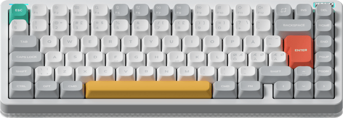 NuPhy Halo75 V2 Ionic White with Raspberry Switch - Inet.se