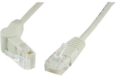 TP-kabel Cat5e Grå Vinklad 2m - Inet.se