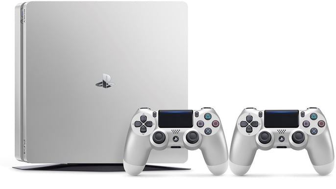 Sony PS4 Playstation 4 Slim Silver 500GB + Dualshock 4 - Inet.se