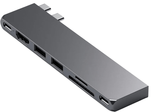 Satechi USB-C-Pro Hub Slim - Rymdgrå - Inet.se