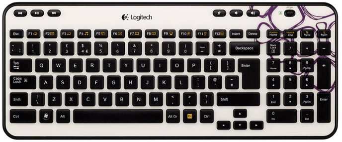 Logitech K360 Wireless Keyboard, Purple - Inet.se