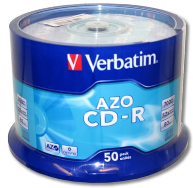 CD-R Verbatim 700MB 48x 50p AZO Crystal - Inet.se