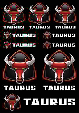 Inet klistermärken Taurus, Svart - Inet.se