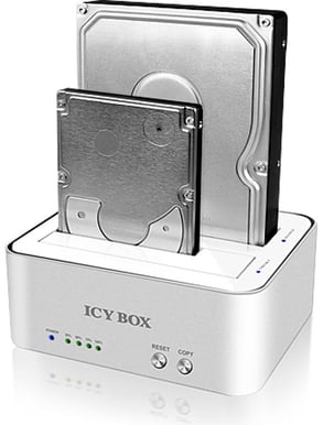 ICY Box USB 3.0 docka med duplicering 2,5"/3,5" - Inet.se
