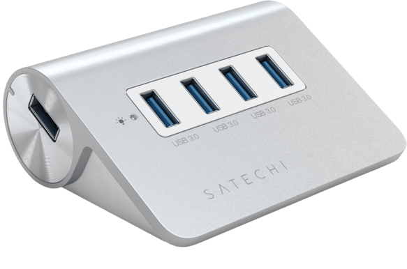 Satechi USB-adapter 4 portar Silver - Inet.se